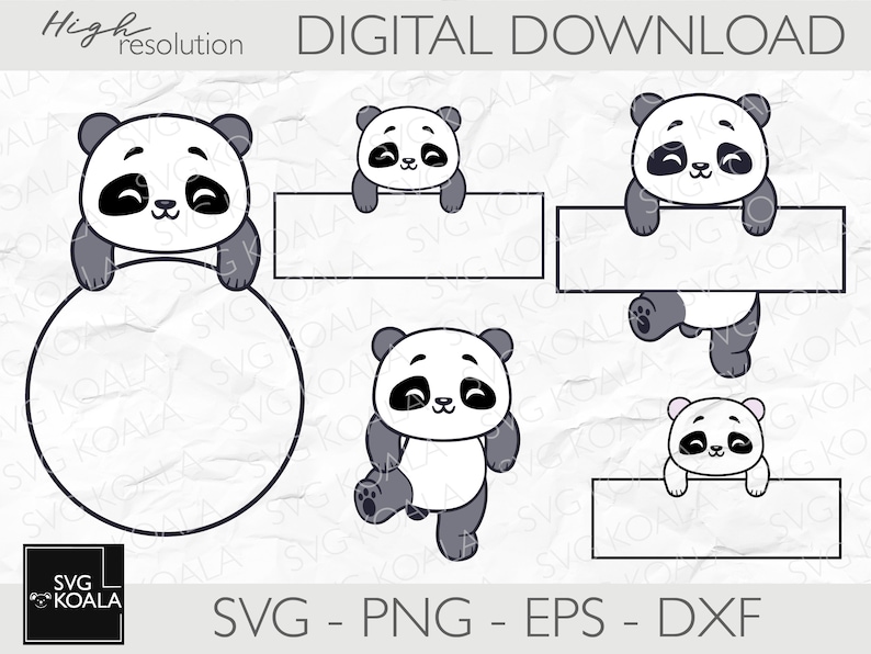 Layered SVG Bundle | Panda SVG | Baby Monogram Svg | Baby Name Frame ...