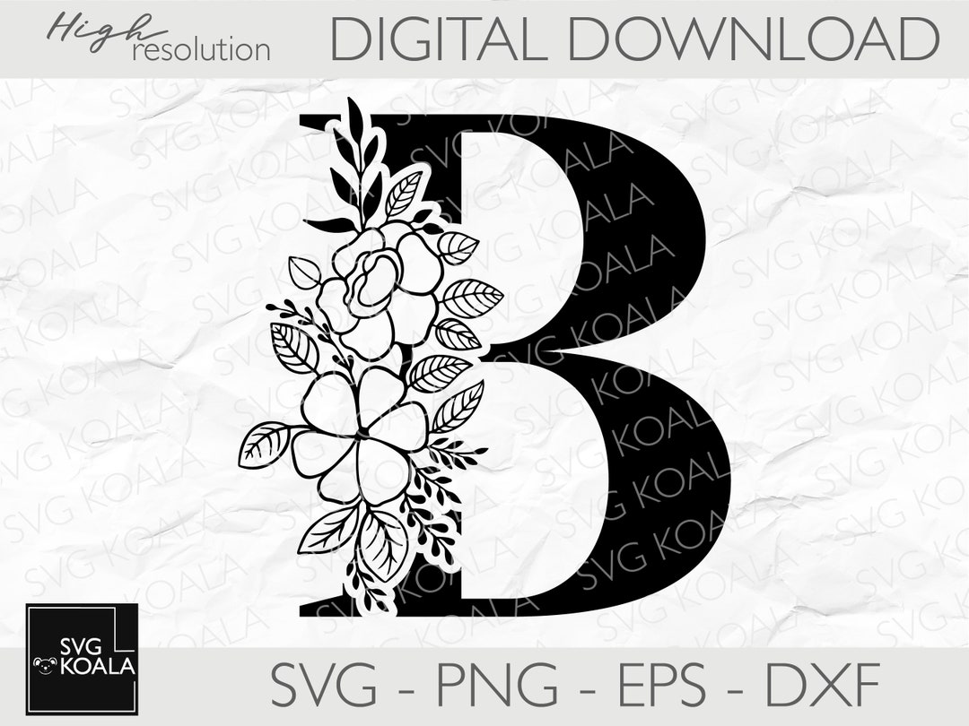 Floral Alphabet SVG | Monogram Letter | Alphabet Clipart | Alphabet PNG ...