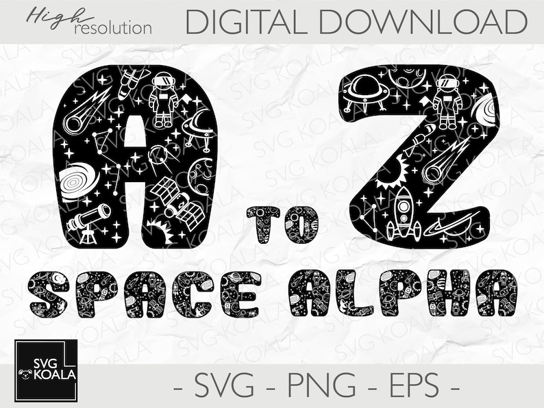 Space Alphabet SVG | Space Themed Letters SVG | Spaceship Svg ...