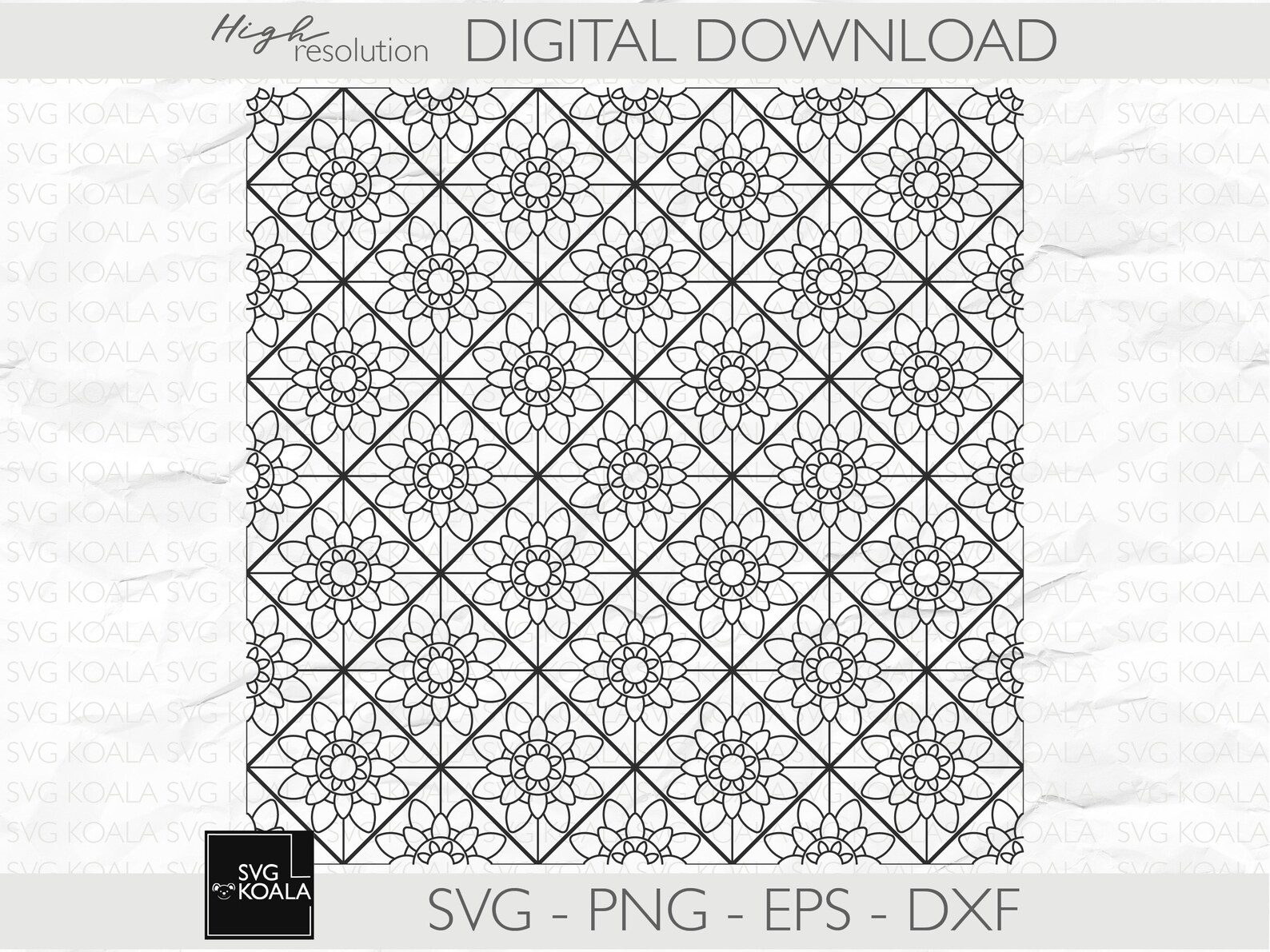 Abstract Floral Pattern SVG Bundle | Background SVG | Seamless Floral ...