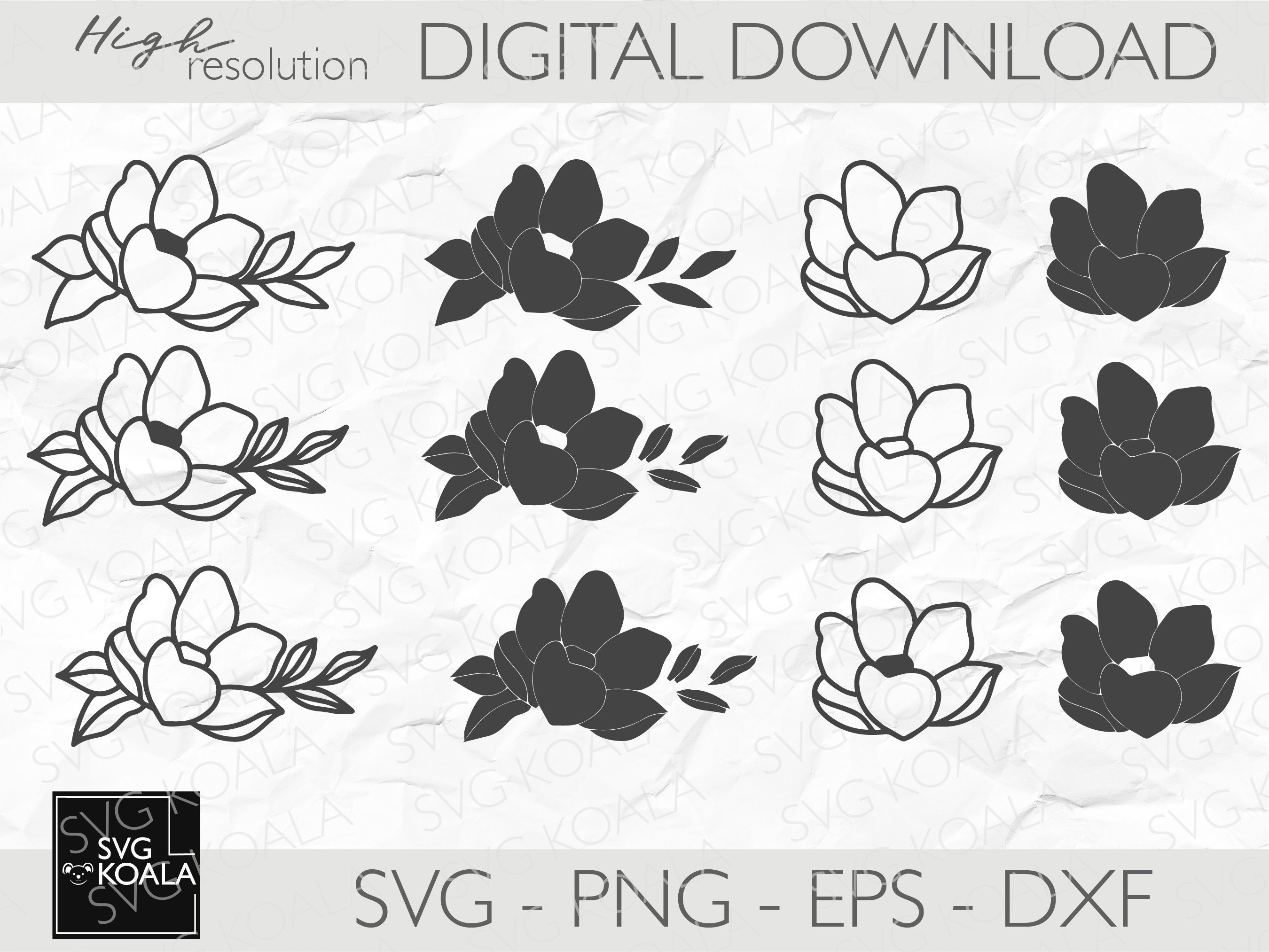 Flower SVG | Floral SVG | Flowers Bundle SVG | Cutfiles for Cricut ...