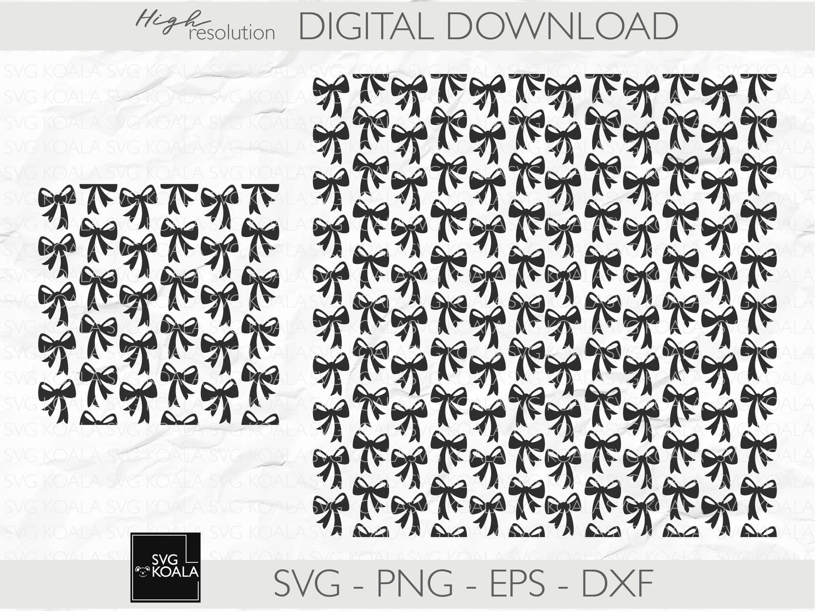 Bow Pattern SVG Bundle | Background SVG | Seamless Background SVG ...
