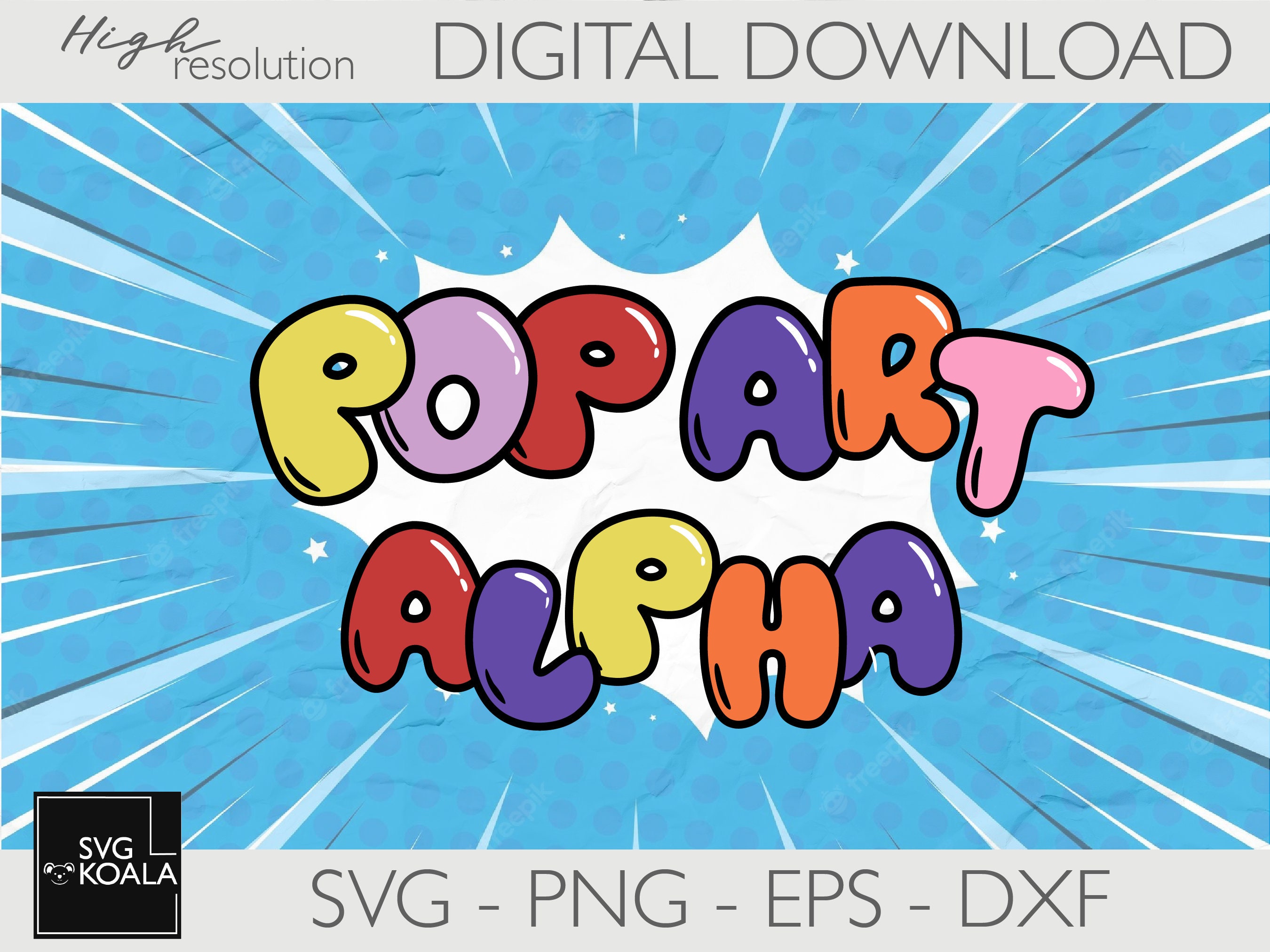 Pop Art Alphabet SVG | Cartoon Alpha SVG | Comic Svg | Alphabet Clipart ...
