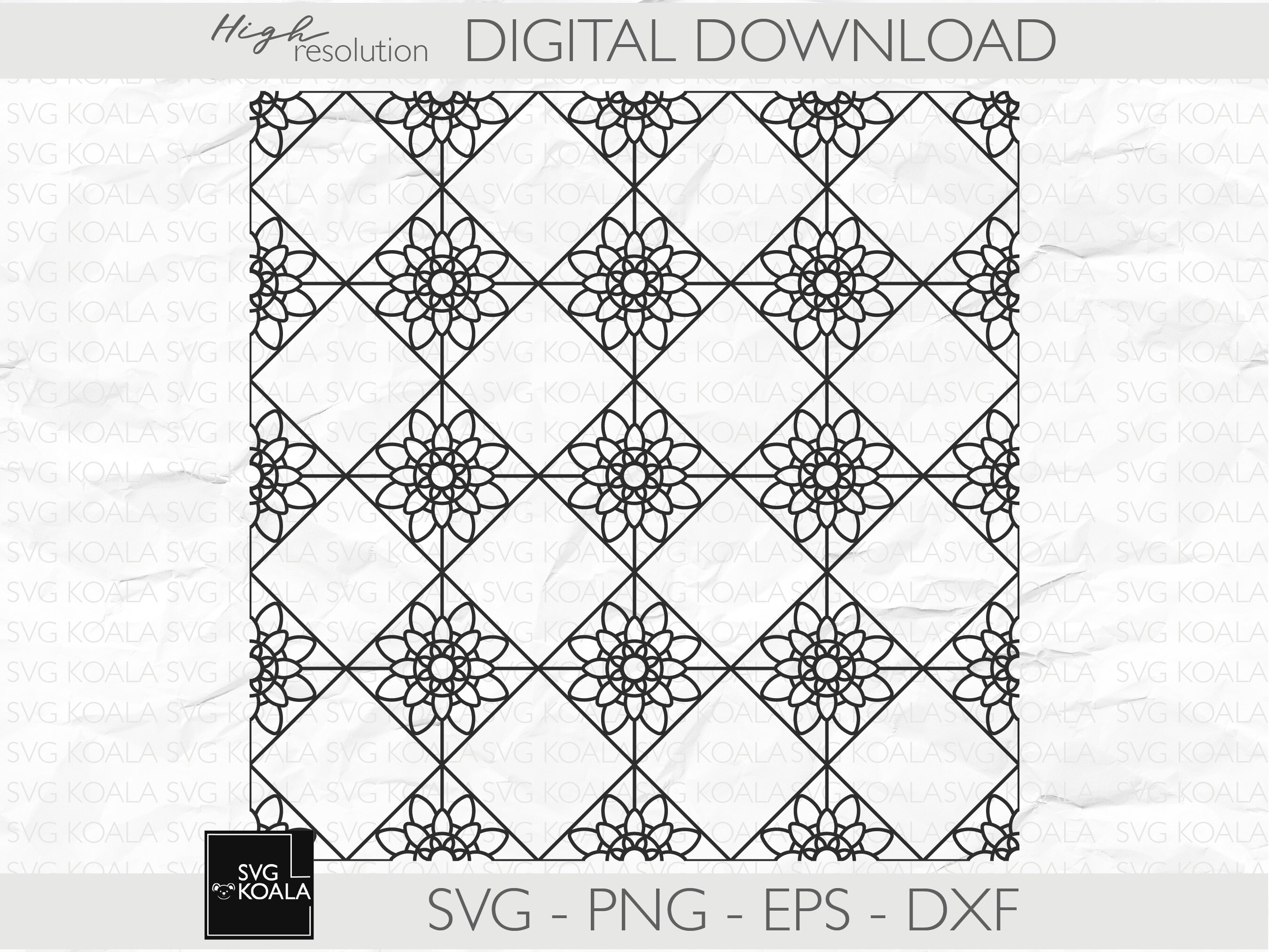 Abstract Floral Pattern SVG Bundle | Background SVG | Seamless Floral ...