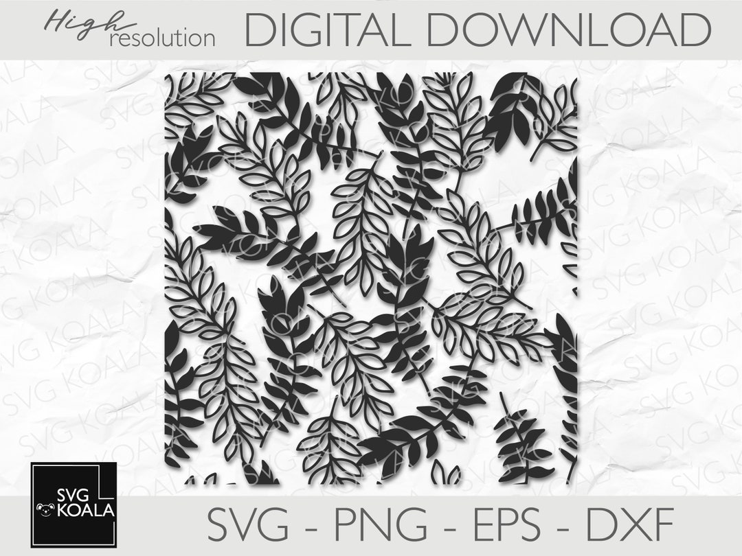 Foliage Seamless Pattern SVG | Seamless Background SVG | Background Png ...