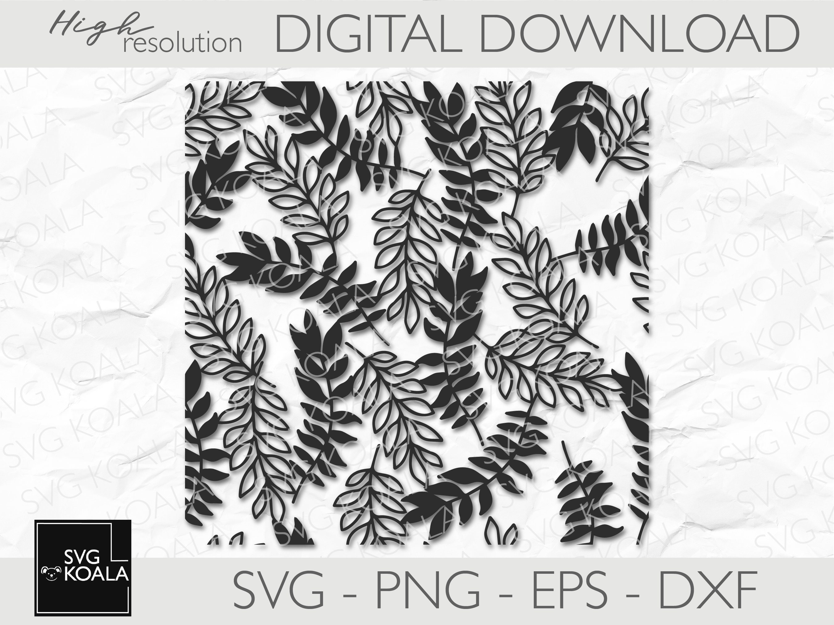 Foliage Seamless Pattern SVG Seamless Background SVG Background Png ...