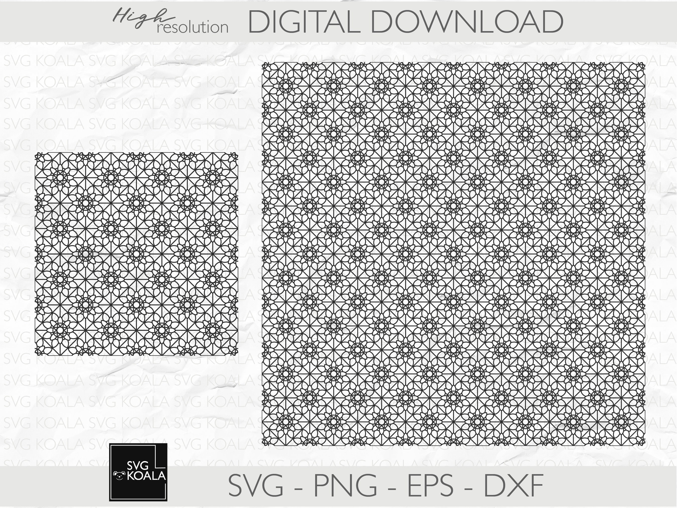 Abstract Floral Pattern SVG Bundle Background SVG Seamless Floral SVG ...