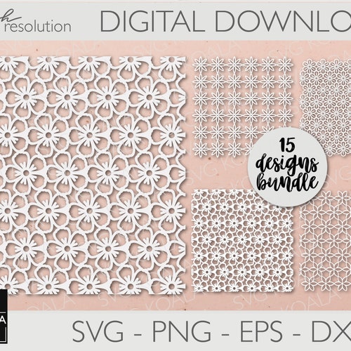 Floral Pattern SVG Bundle Background SVG Seamless - Etsy