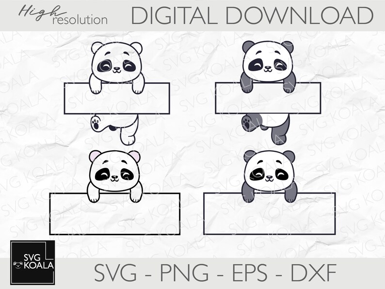 Layered SVG Bundle | Panda SVG | Baby Monogram Svg | Baby Name Frame ...