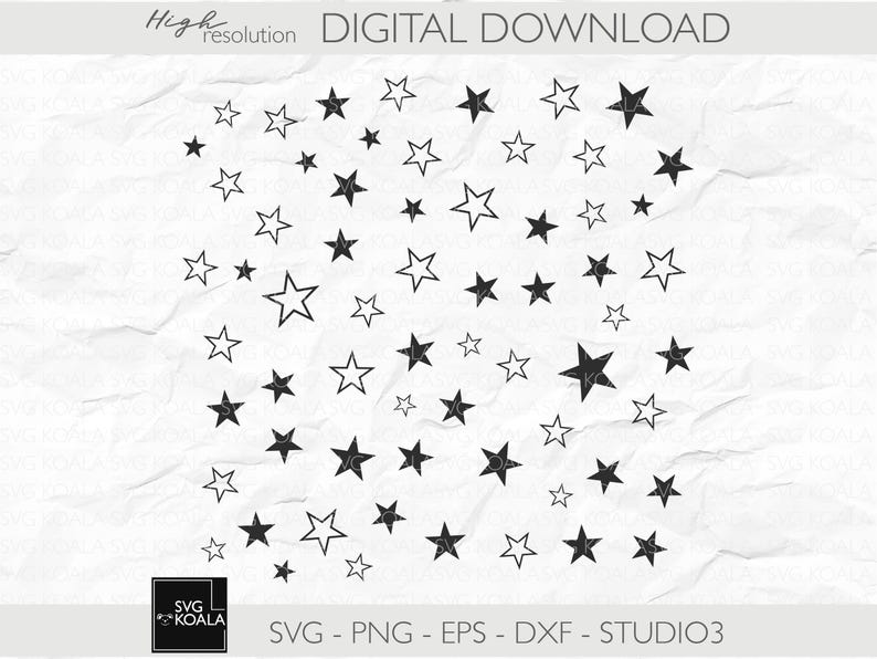 Seamless Stars Pattern SVG Bundle 1 | Stars Background SVG | Seamless ...