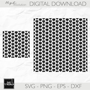 Seamless Hearts Pattern SVG Bundle | Hearts Background SVG | Seamless ...