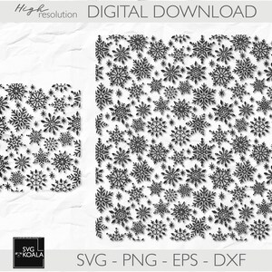 Seamless Snowflake Pattern SVG| Christmas Pattern SVG | Seamless ...
