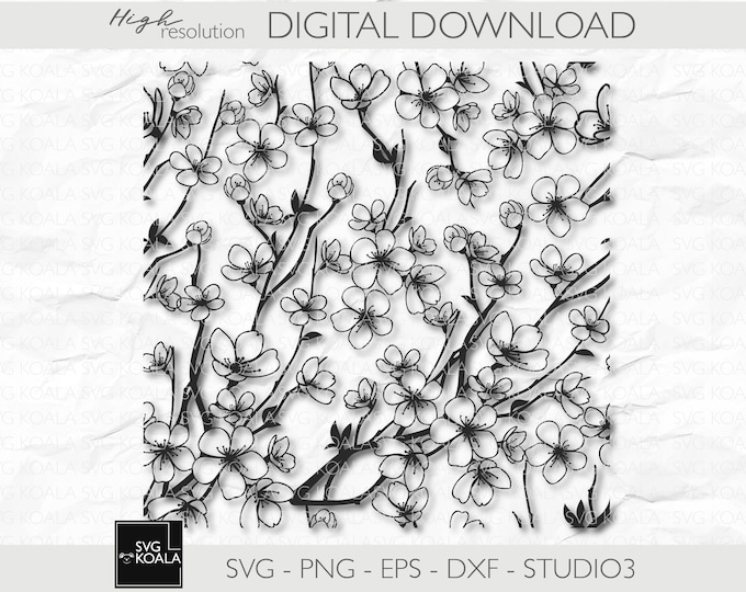 Blumenmuster SVG Bundle | Hintergrund SVG | Nahtloser Hintergrund SVG ...