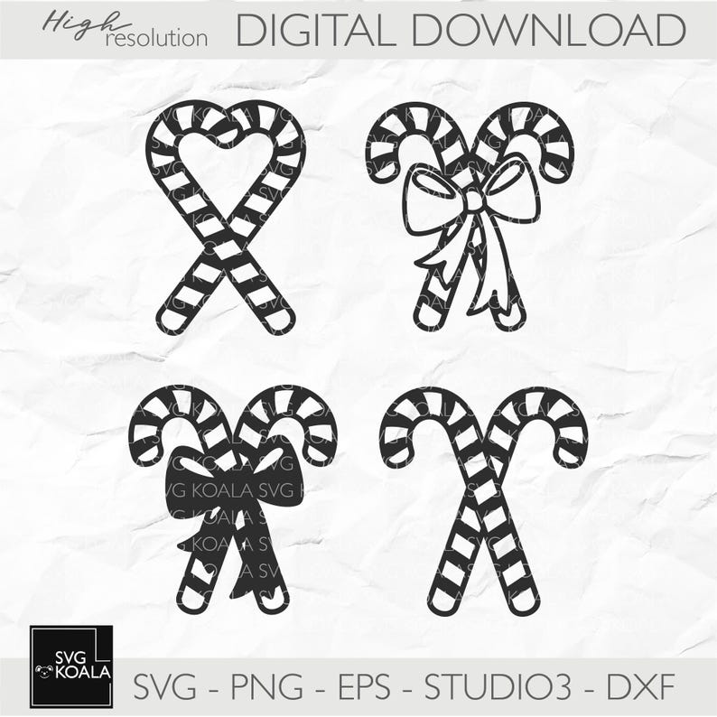 Candy Cane SVG Bundle Christmas SVG Candy Cane Plotter SVG Candy Cane ...