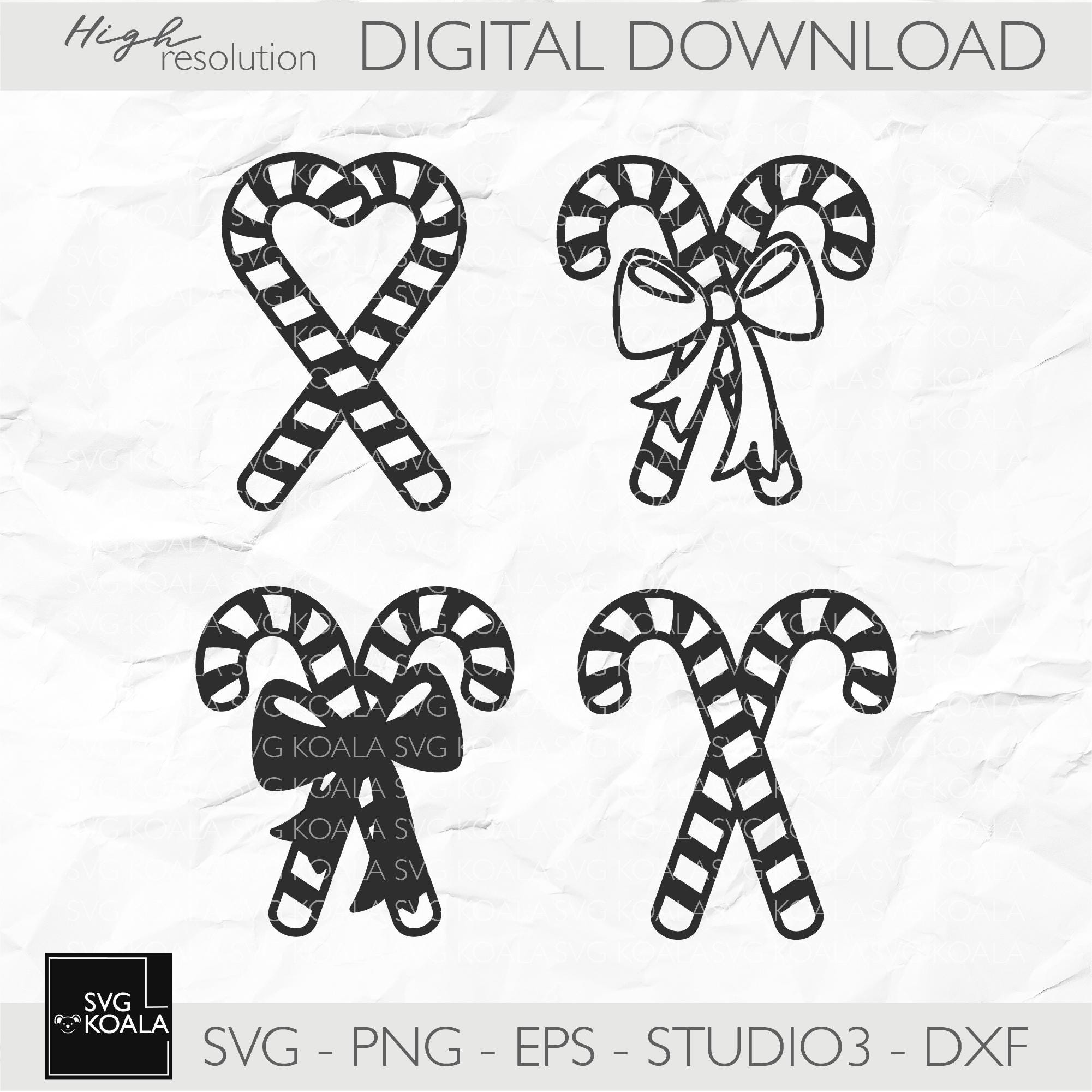 Candy Cane SVG Bundle | Christmas SVG | Candy Cane Plotter SVG | Candy ...
