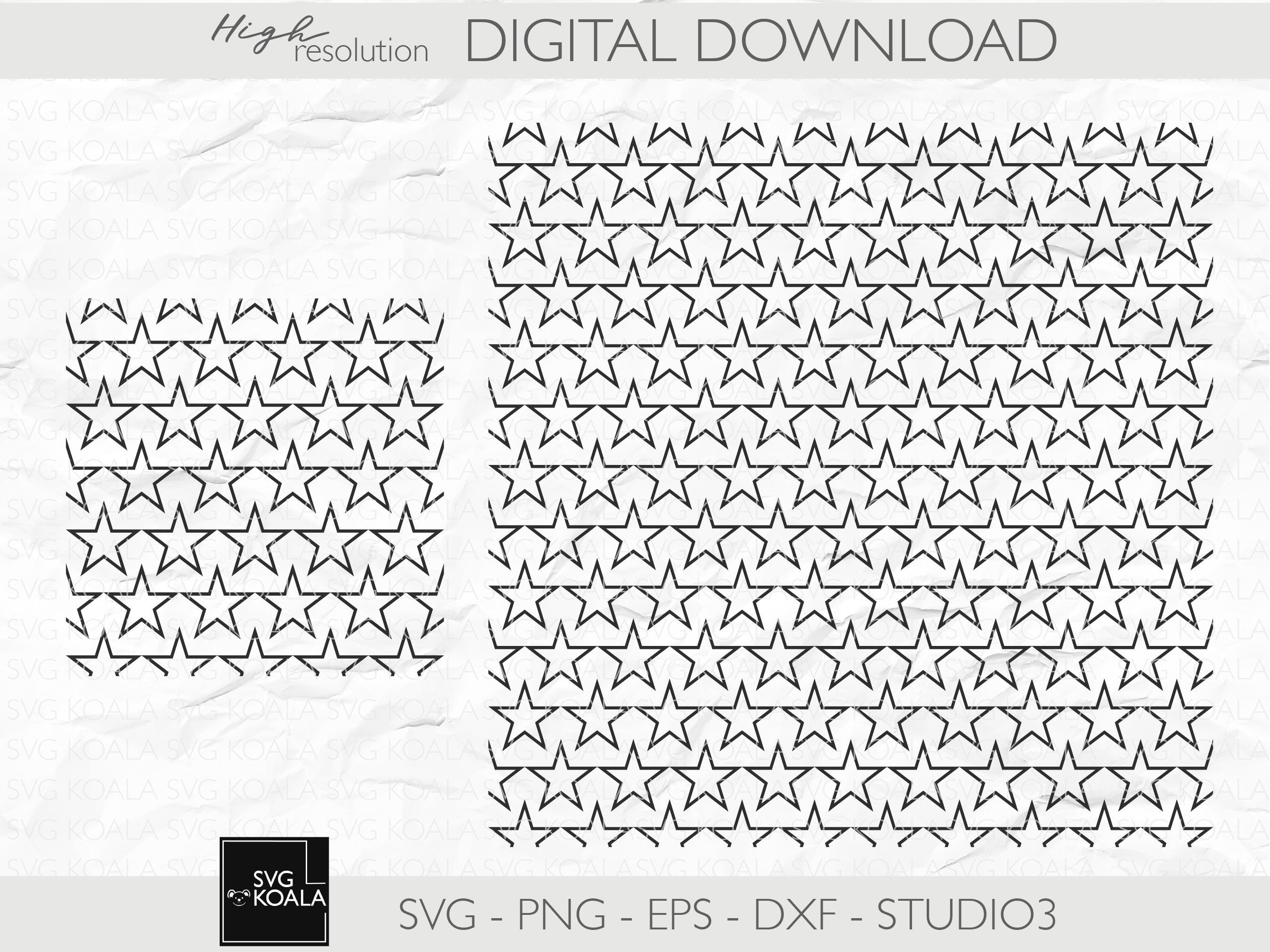 Seamless Stars Pattern SVG Bundle 1 | Stars Background SVG | Seamless ...