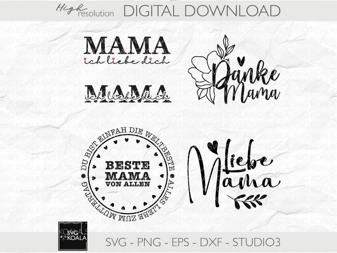 Mother's Day SVG | Muttertag SVG | Muttertag Geschenk | Best Mom PNG ...
