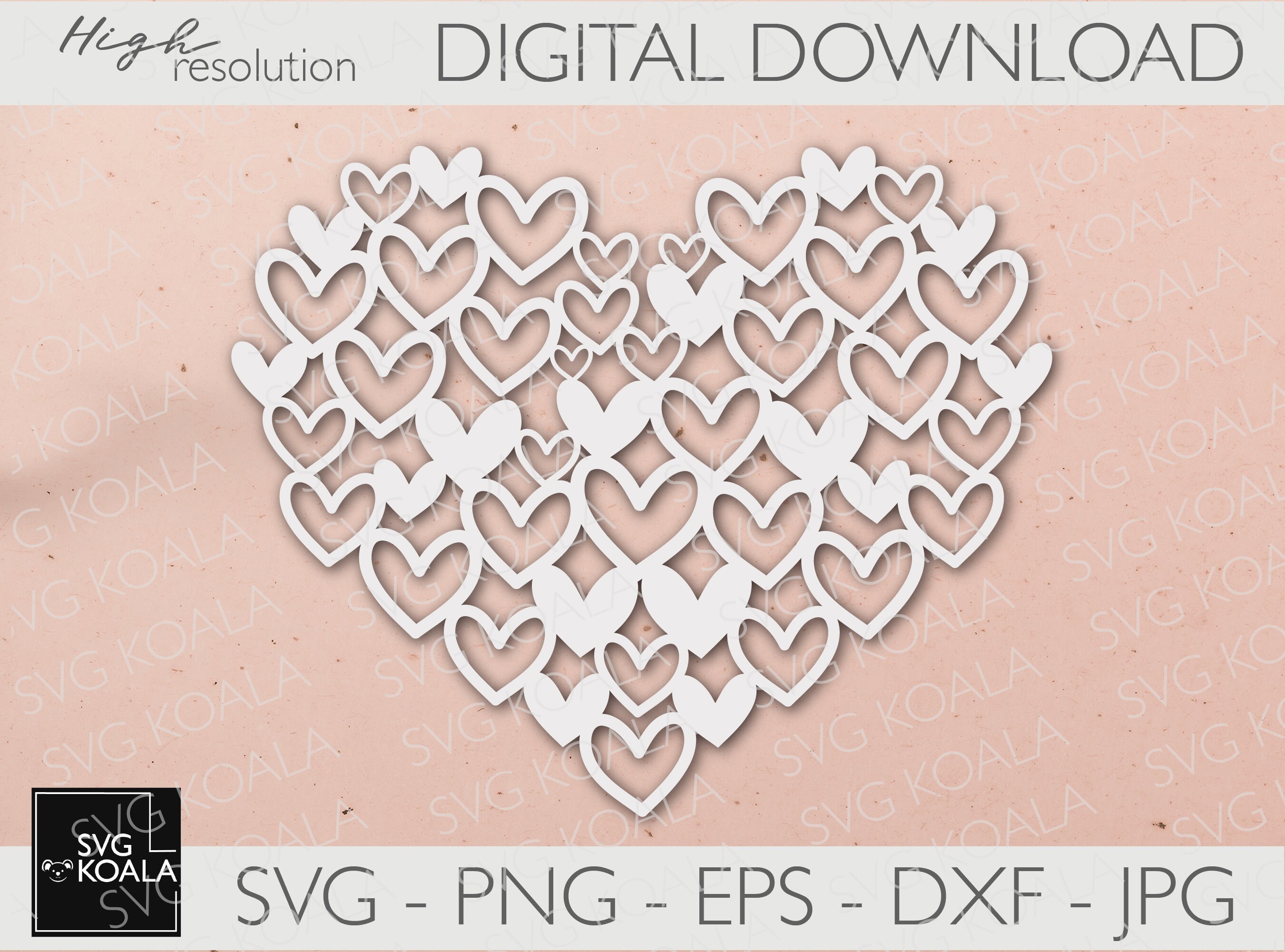Heart SVG | Hearts Pattern SVG | Hearts Seamless Pattern | Heart Background SVG | Valentines Svg ...