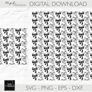 Bow Pattern SVG Bundle | Background SVG | Seamless Background SVG ...