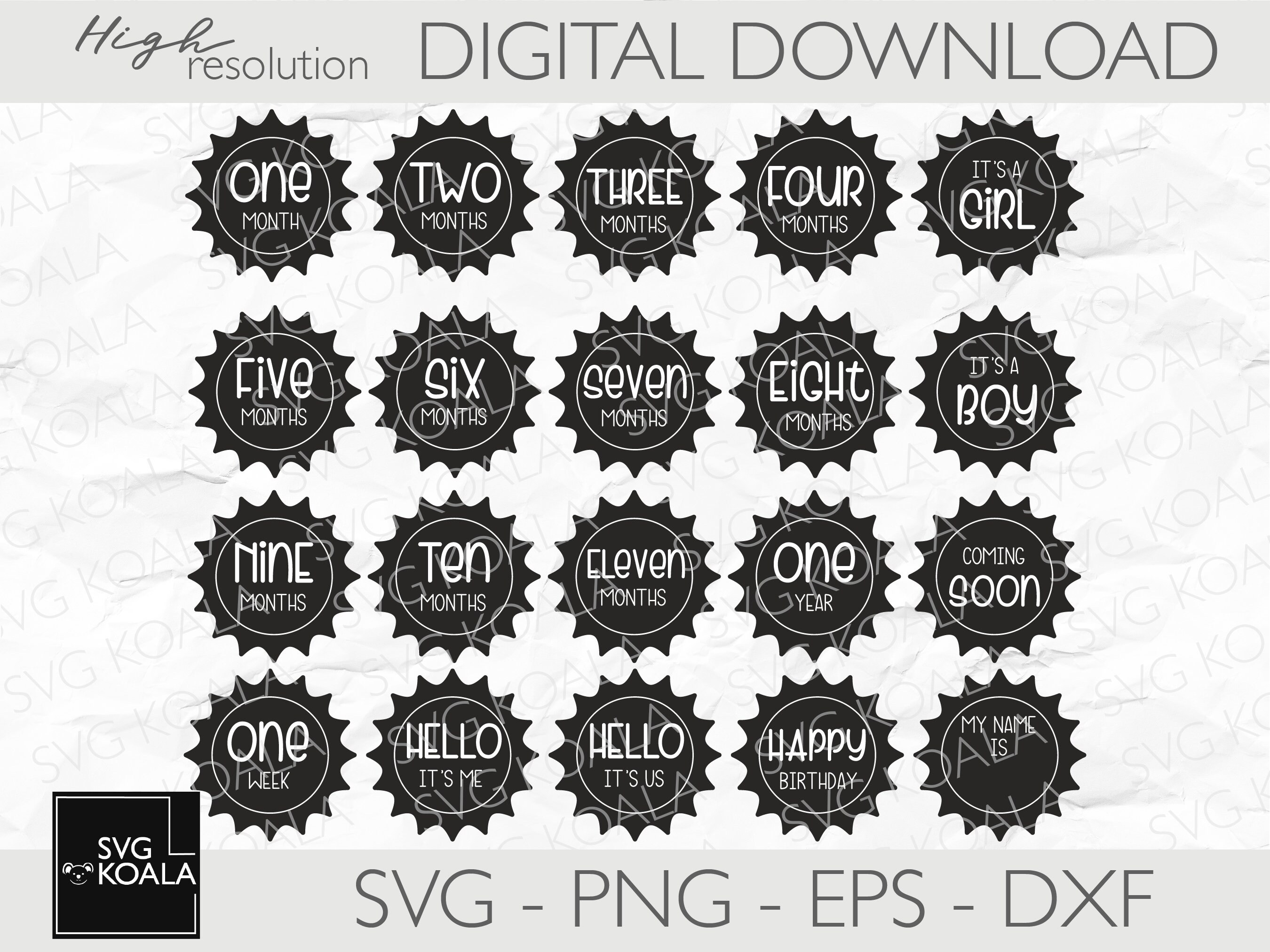 Baby Milestone SVG | Baby Achievements SVG | Baby Milestone Bundle SVG ...