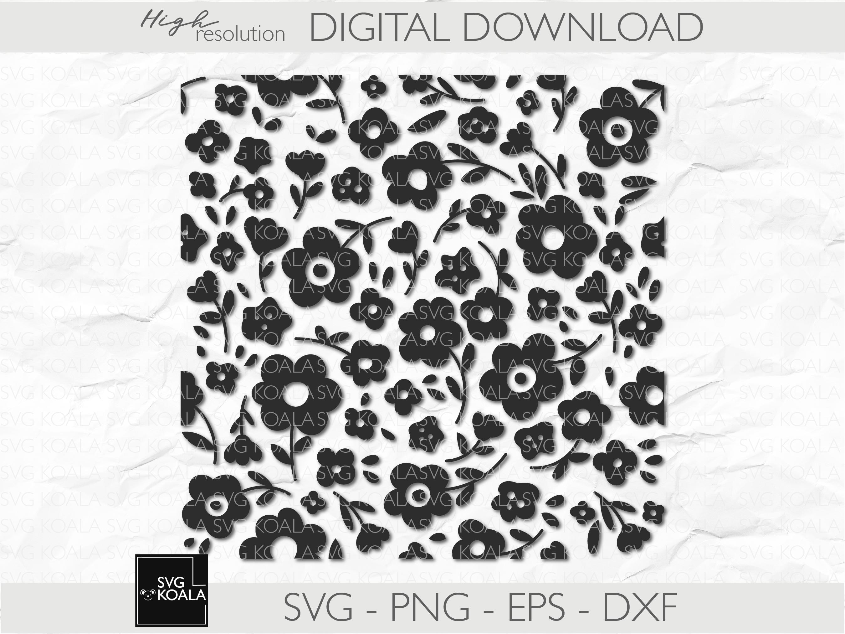 Seamless Floral Pattern SVG| Floral Pattern SVG | Seamless Background ...