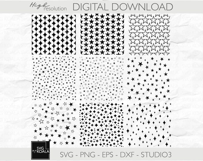 Plotterdatei Sterne Design Dxf Png Eps Jpg Celestial Cricut ...