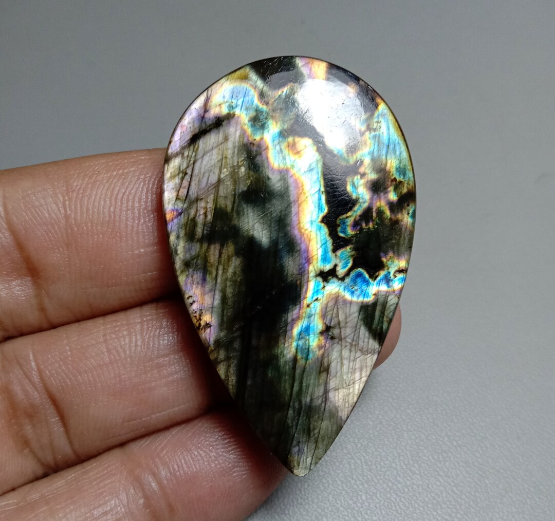 Spectrolite Cbochon Finland Crystal Flashy Spectrolite - Etsy