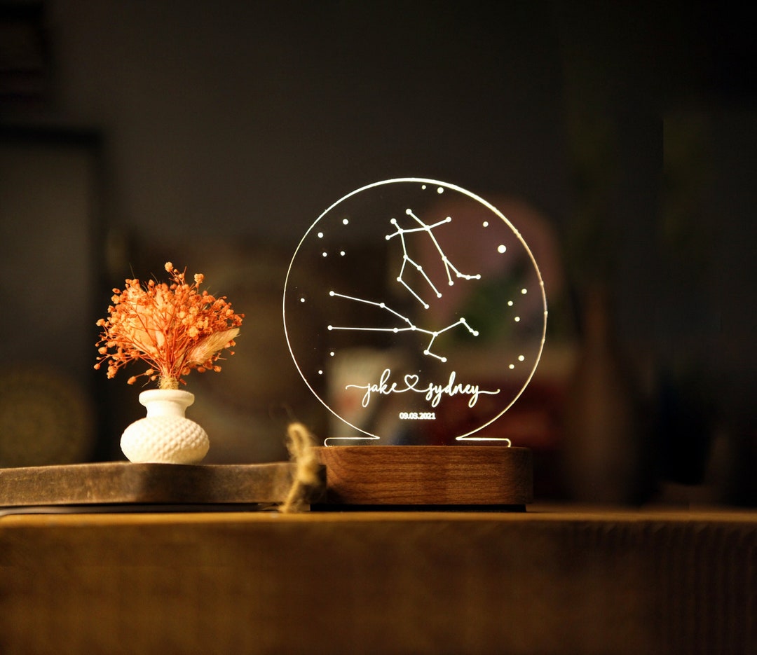 Zodiac Signs Night Light - Astrology Valentines Day Gift - Zodiac Gifts ...