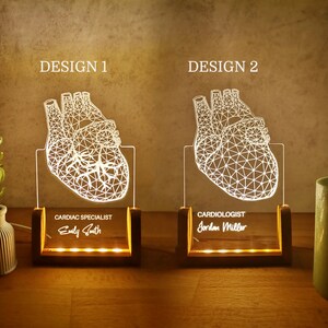 Custom Cardiologist Doctor Gift: Heart Night Light for Cardiac ...