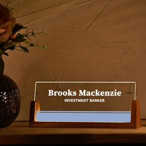 Custom Desk Name Plate - Office Decor for Men - Custom Name Sign Gifts ...