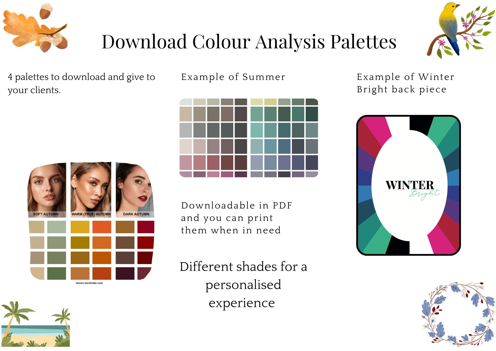Colour Analysis Palette/palettes - Etsy