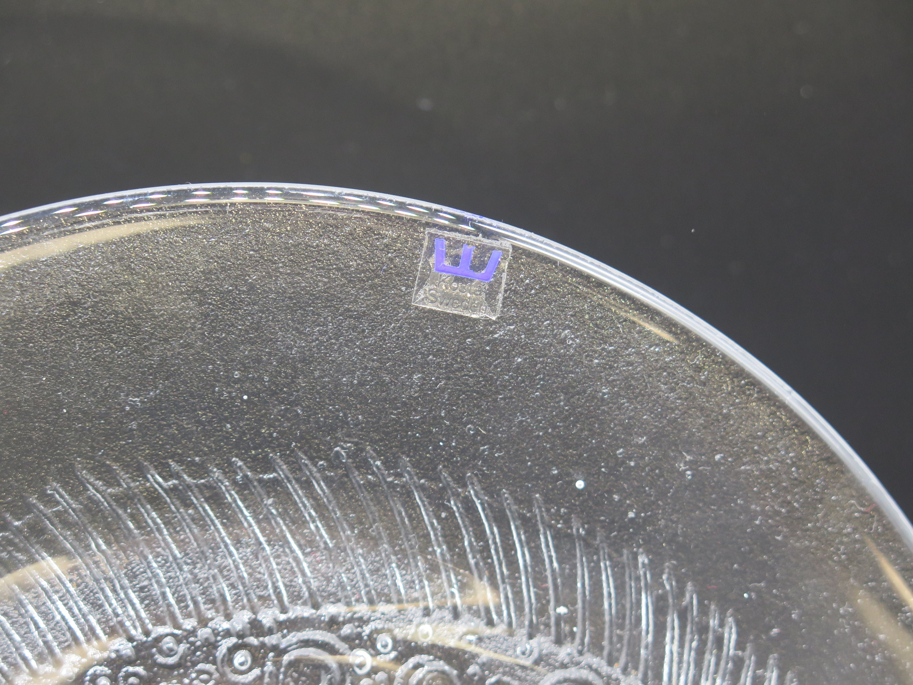 Vintage Kosta Boda Glass Party Flounder Dinner Plate Embossed Fish ...