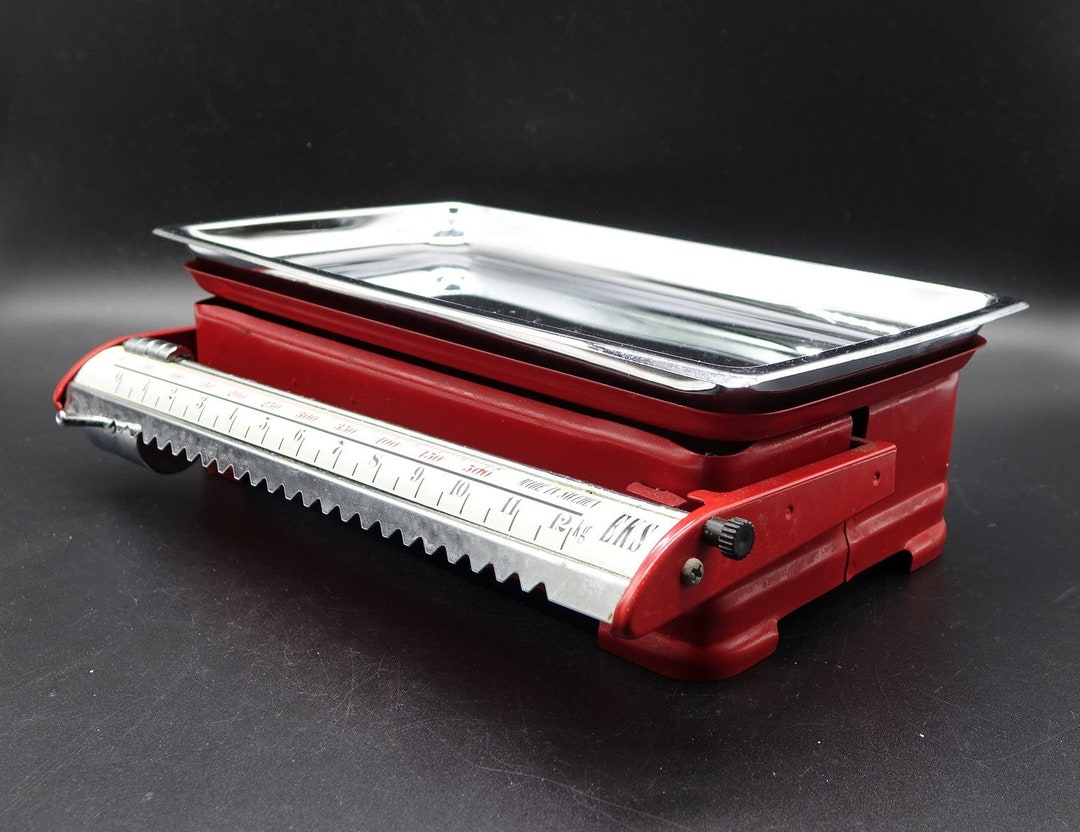 Vintage RED Household Balance Scale / Kitchen Scale by EKS Sweden From ...