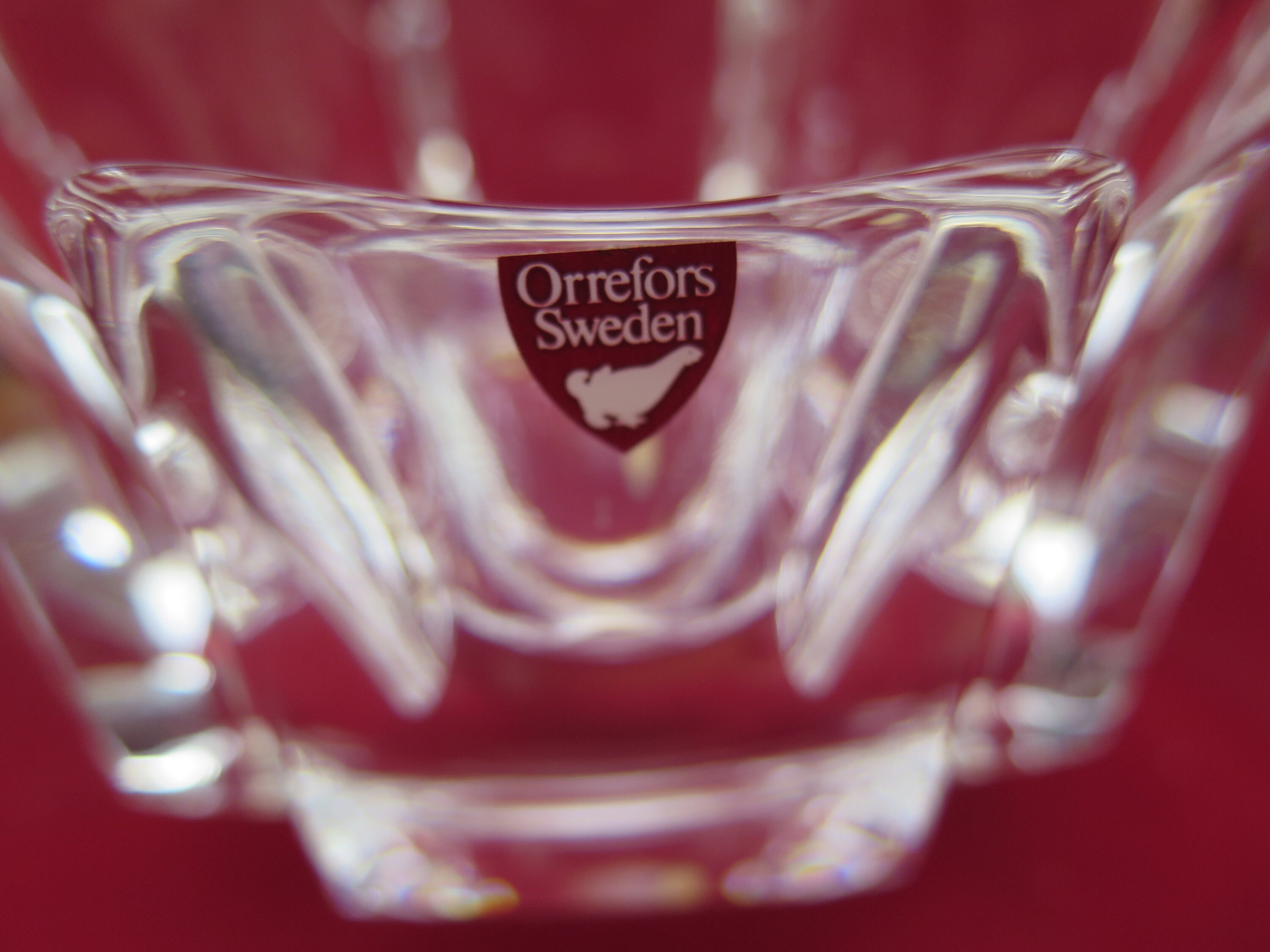 Vintage Orrefors Crystal a Lars Hellsten Design the Corona Bowl. Made ...