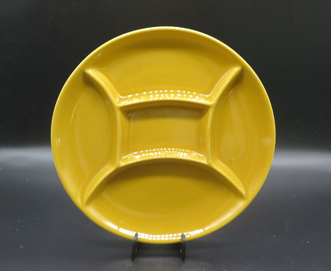 Vintage Ceramic Yellow Dinner Plates / Fondue Boards. Yellow Colored 5 ...