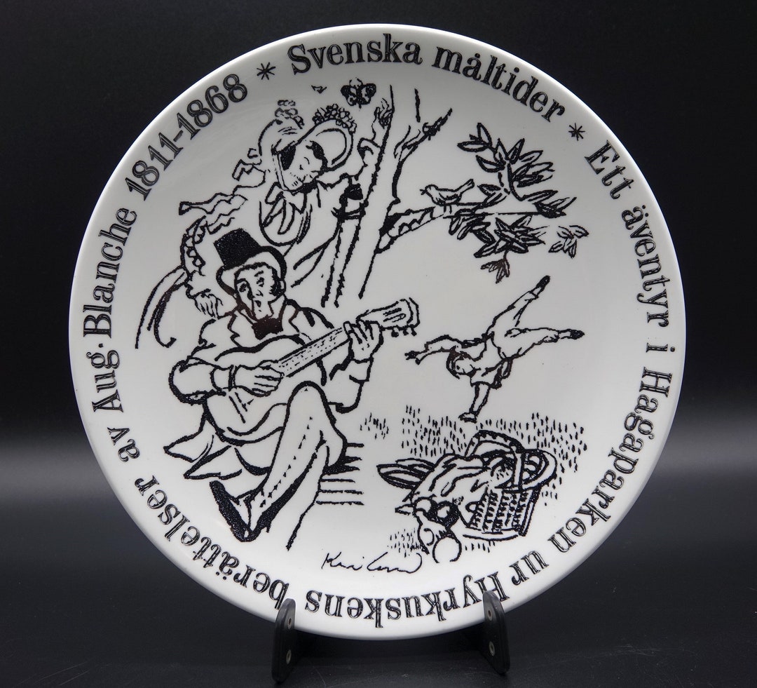 Vintage Commemorative Collector's Plate by GUSTAVSBERGS Sweden. Svenska ...