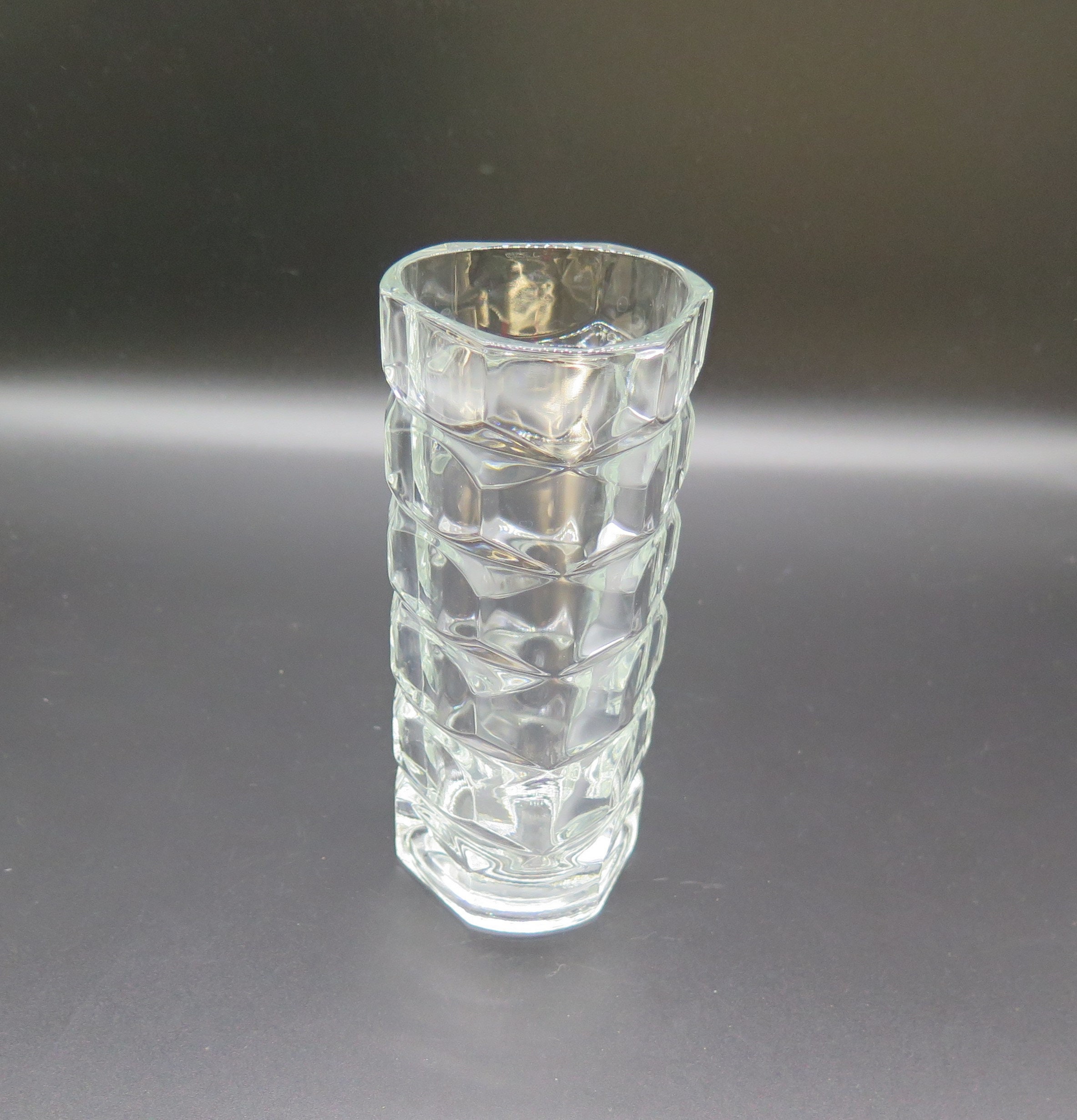 Vintage Crystal Glass Vase by Luminarc, France a Windsor J G Durand ...