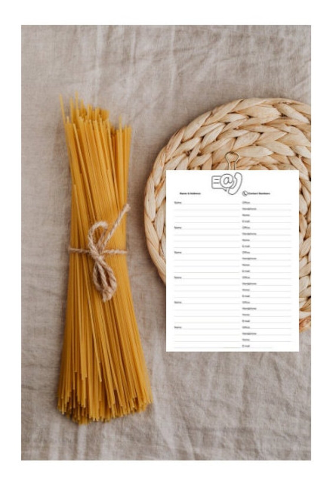 Printable Contact List, Address Book Printable, Client Contact ...