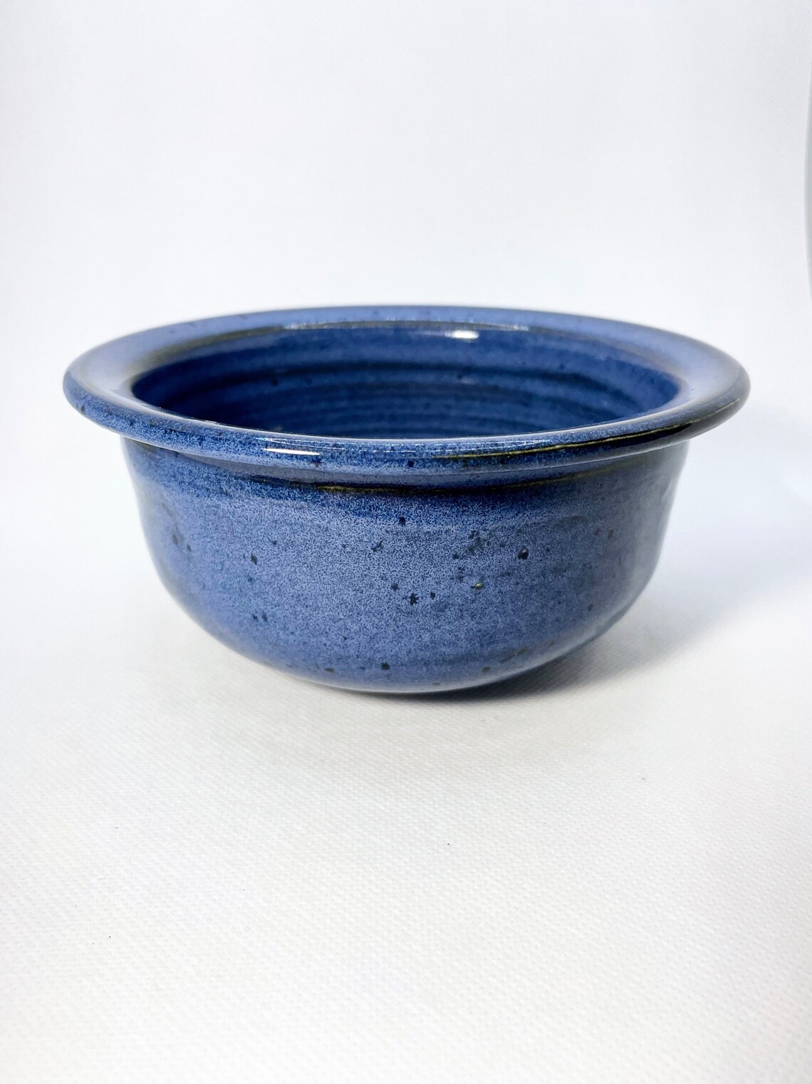 Rimmed Blue Ceramic Bowl Hand Thrown Pottery - Etsy