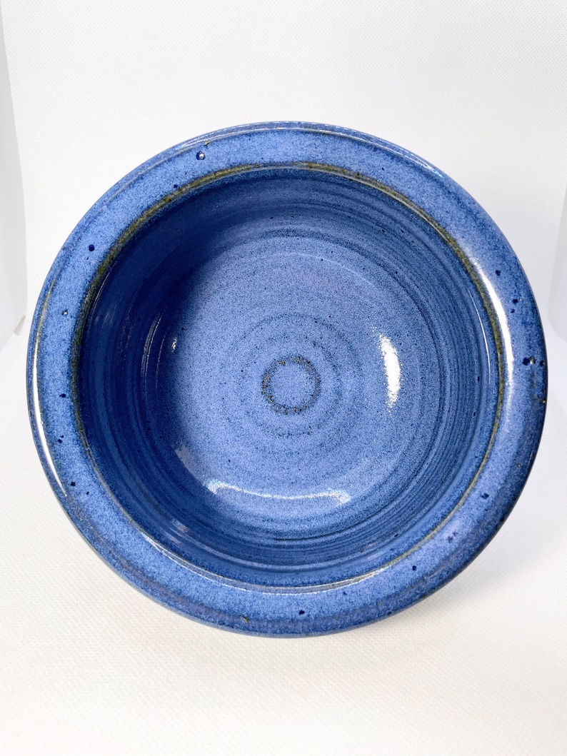 Rimmed Blue Ceramic Bowl Hand Thrown Pottery - Etsy