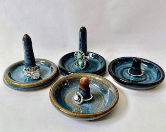 White Speckled Ceramic Ring Holder Handmade Pottery - Etsy