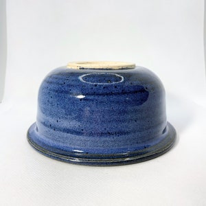 Rimmed Blue Ceramic Bowl Hand Thrown Pottery - Etsy