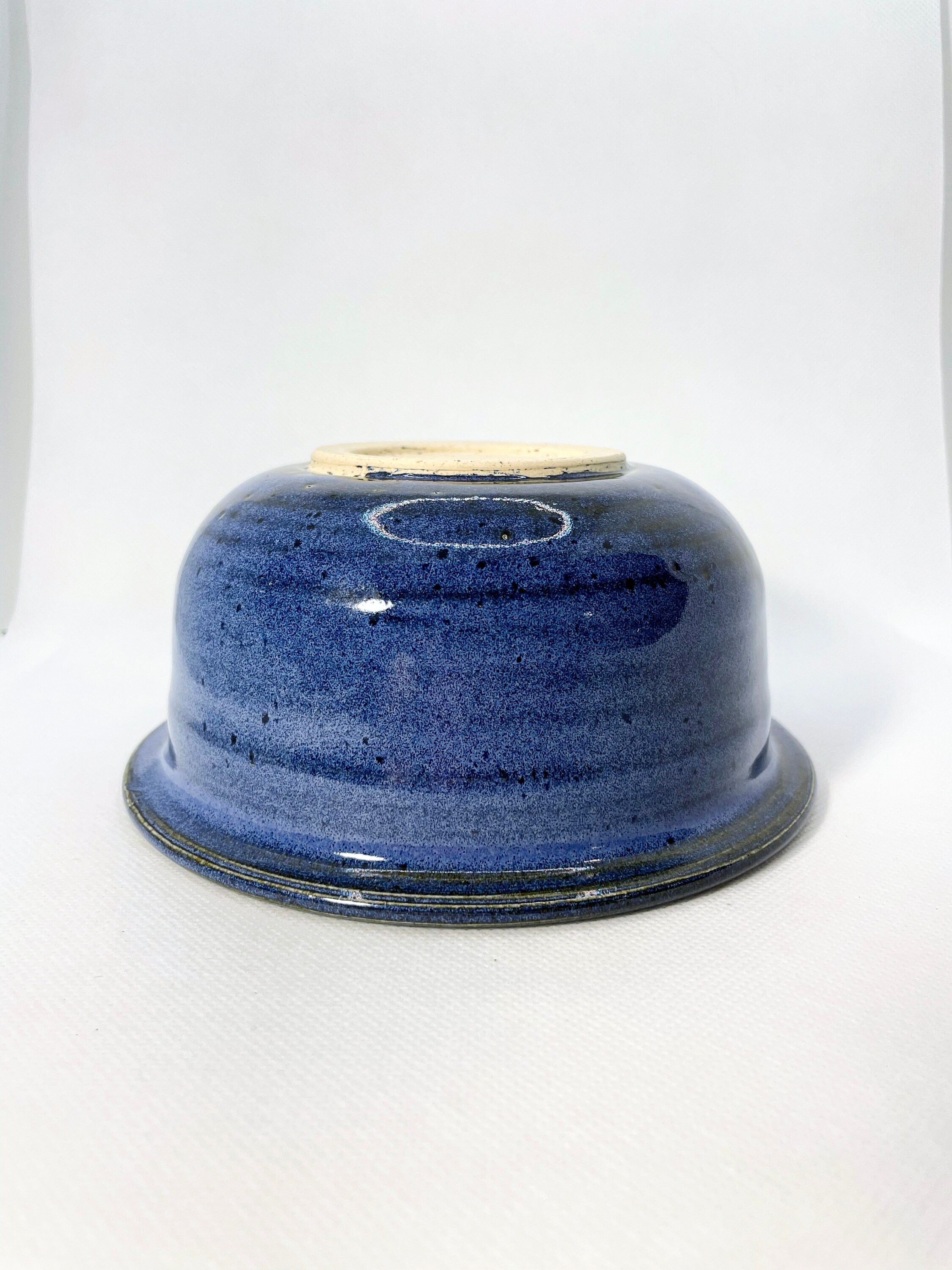 Rimmed Blue Ceramic Bowl Hand Thrown Pottery - Etsy