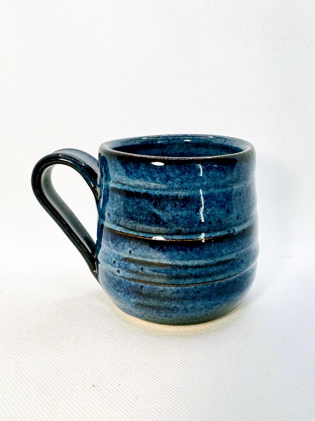 13 Oz. Ceramic Mug in Blue Glaze Handmade Pottery - Etsy