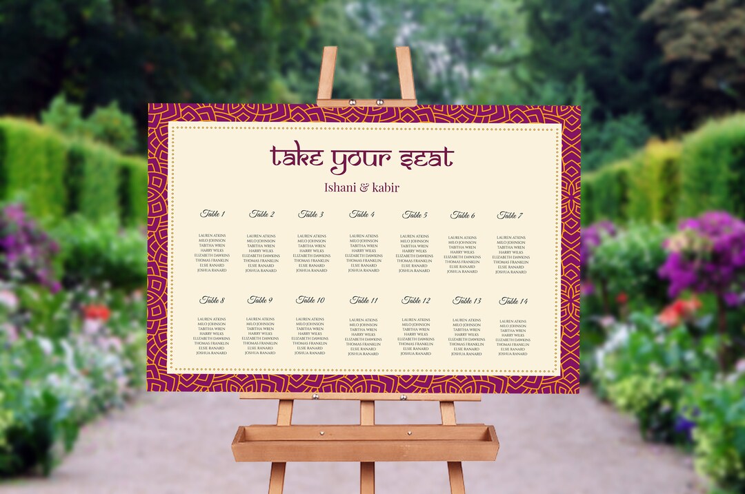 Indian Sangeet Table Plan, Bollywood Decor, Maiyan & Sangeet Decor ...