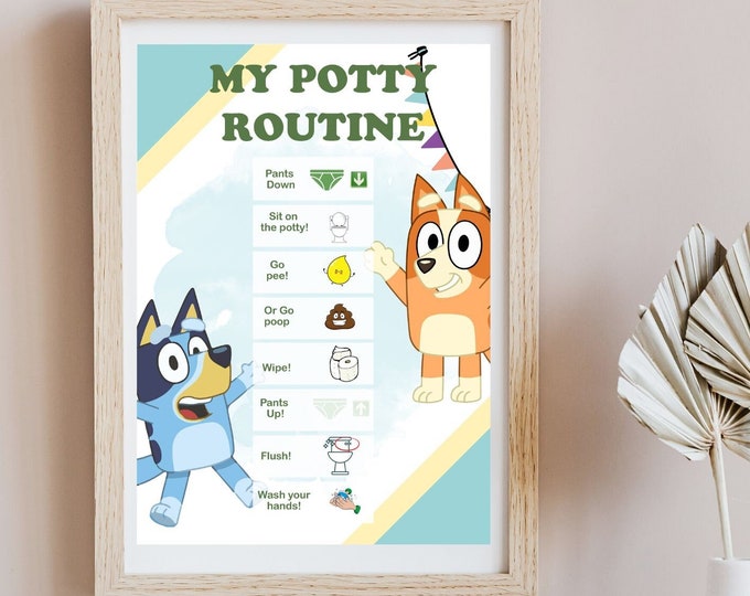 Fun, Play Full Potty Training Guide Chart, Dog Design to Help Encourage ...
