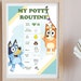 Bluey Dog Potty Training Certificate to Help Encourage Your Toddler to ...