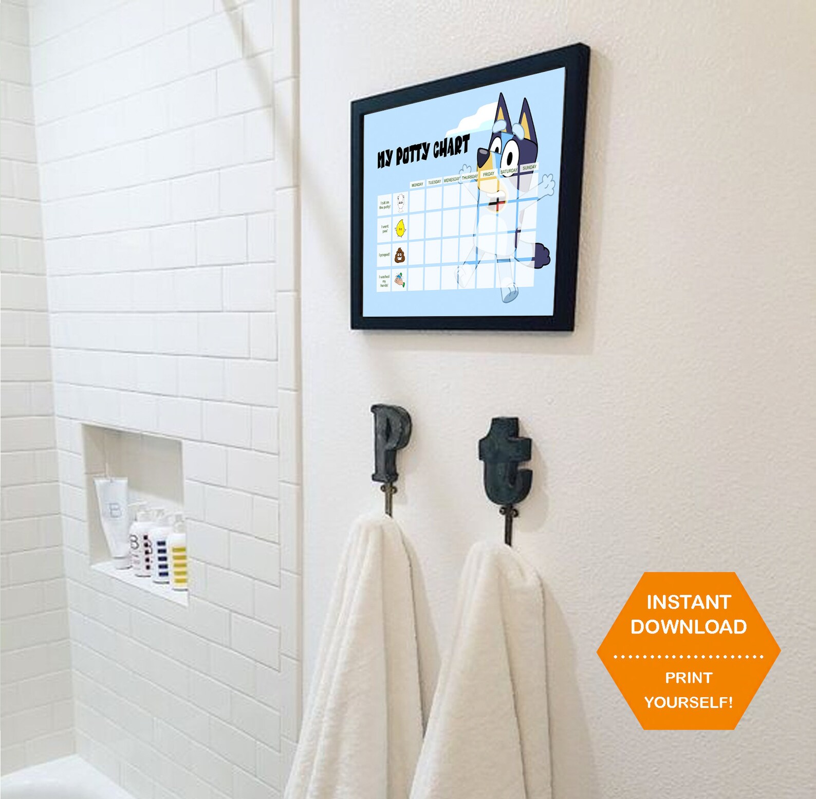 Fun, Play Full Potty Training REWARDS Chart, Dog Design to Help Your ...