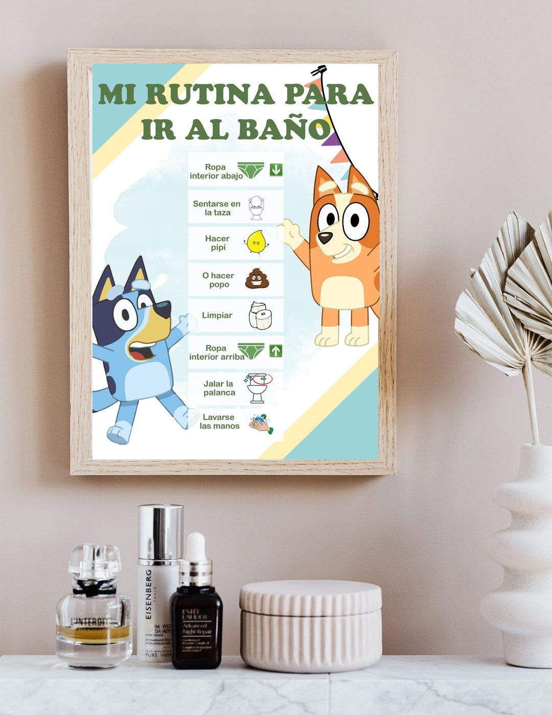 SPANISH Fun, Play Full Potty Training Guide Chart, Dog Design to Help ...