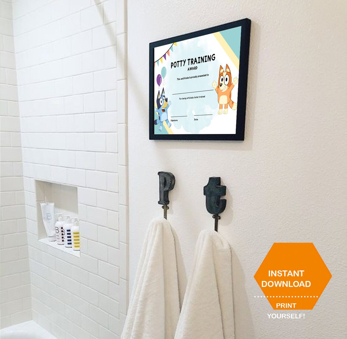 Bluey Dog Potty Training Certificate to Help Encourage Your Toddler to ...